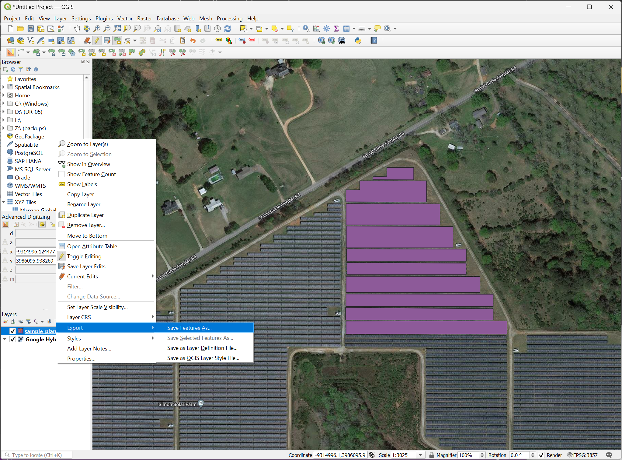 Digitizing Plant Layout Data — solarspatialtools 0.4 documentation